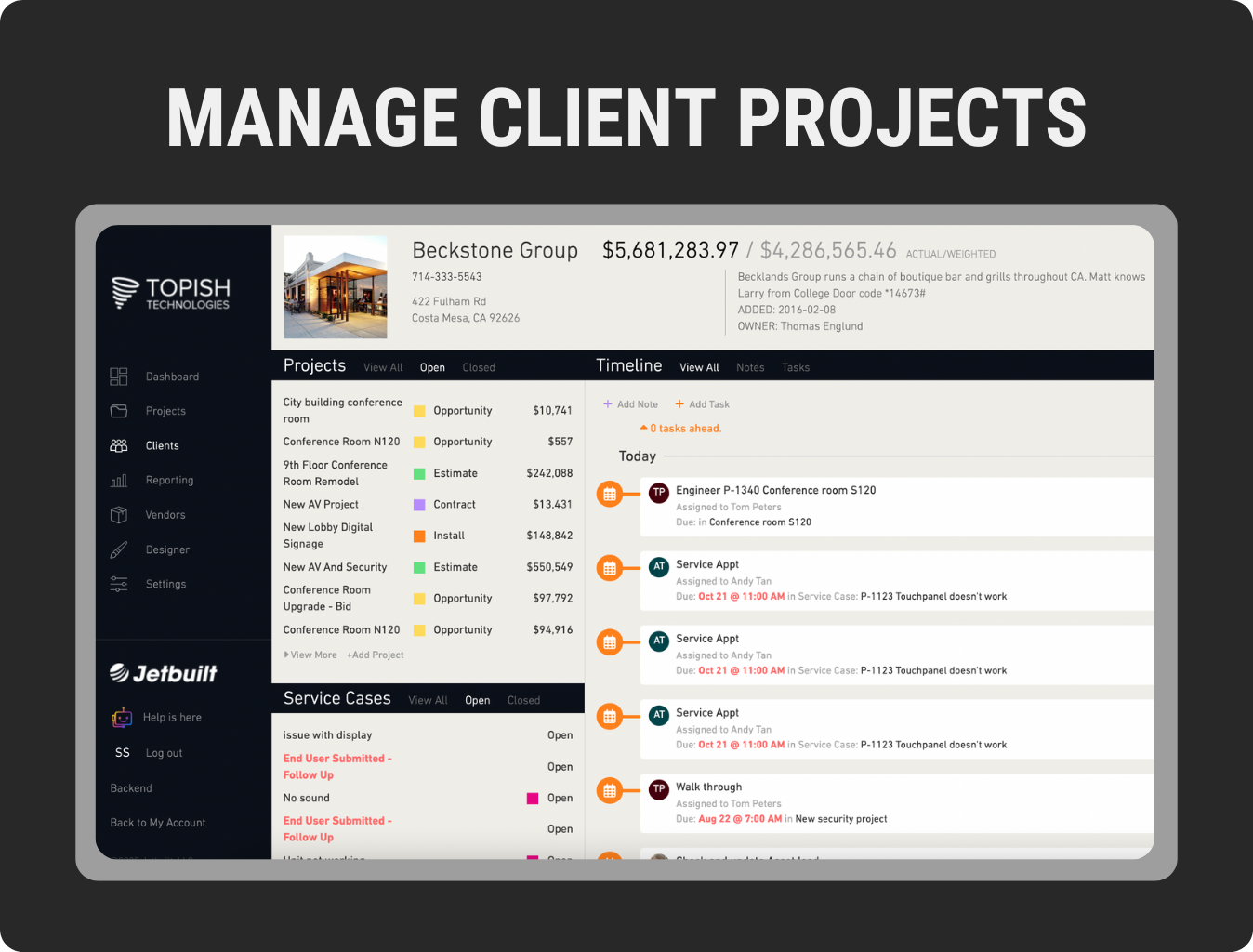 Jetbuilt • AV Project Sales & Management Software